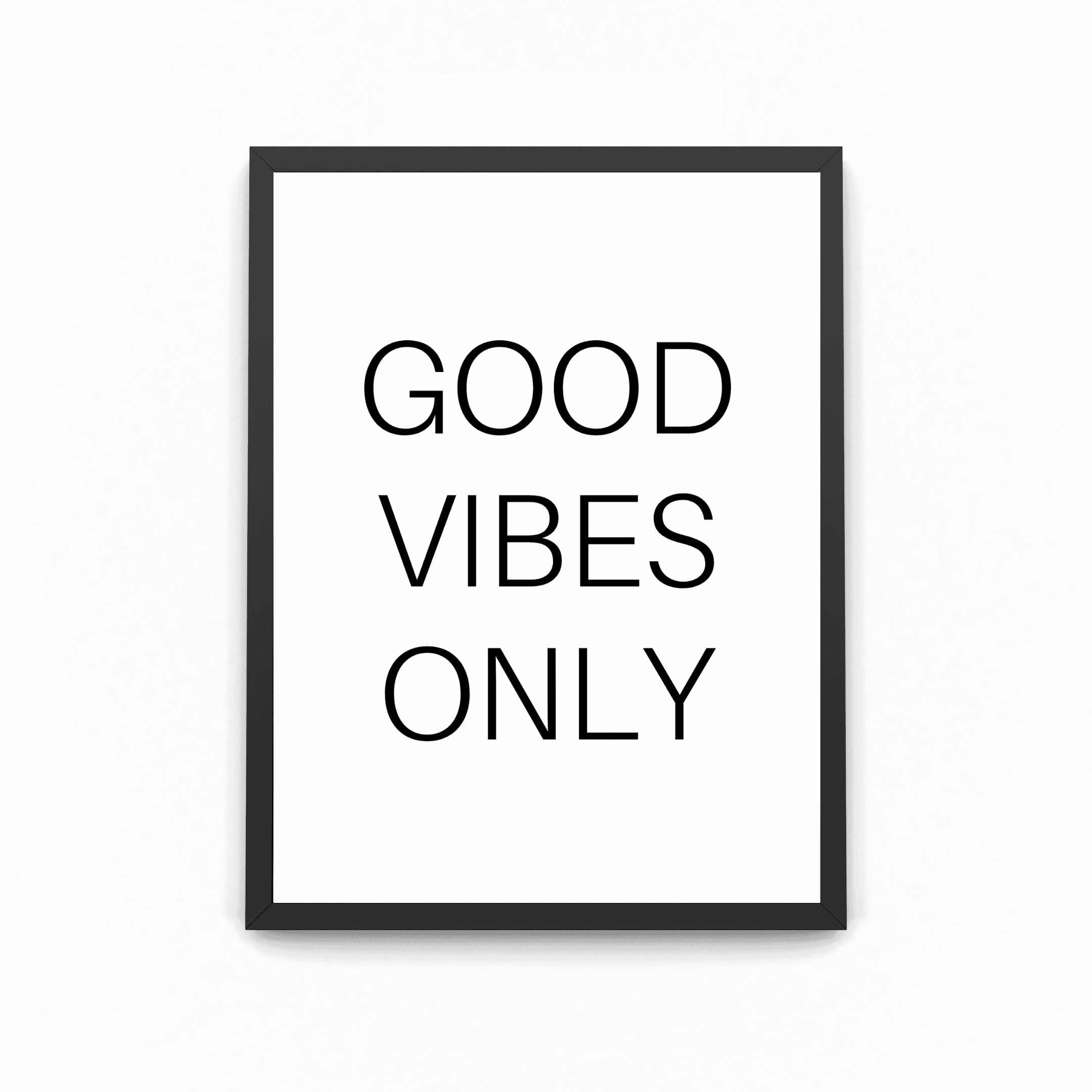 'Good Vibes Only' Framed Quote Print A4 - Soul Analyse