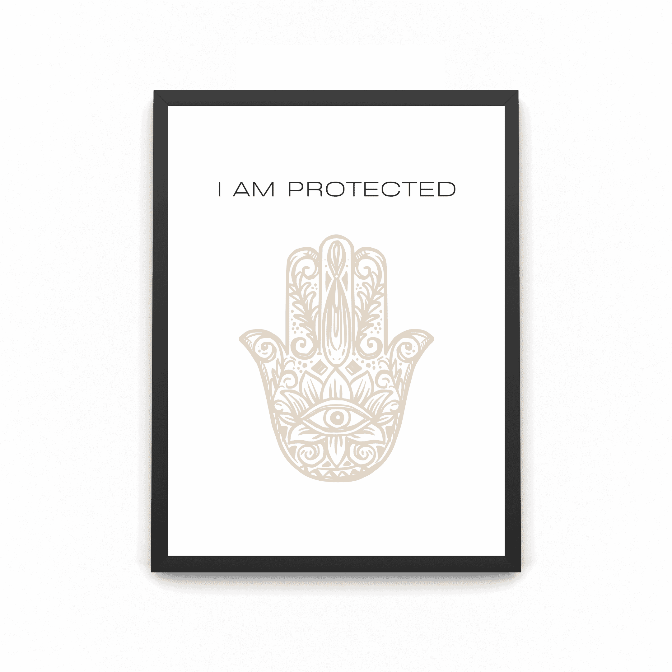 'I Am Protected' Framed Quote Print A4 - Soul Analyse