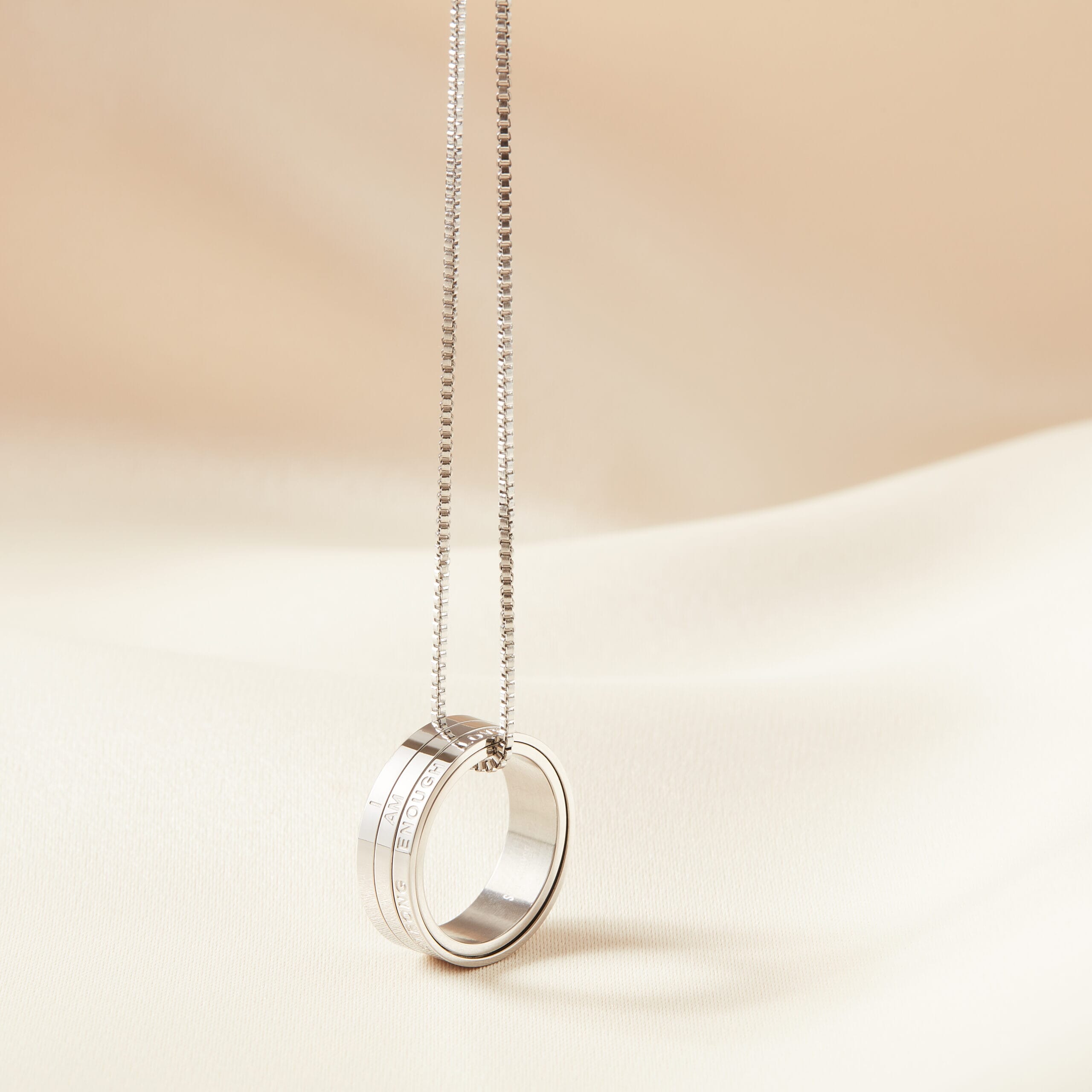 Silver Affirmation Spinner Necklace - Soul Analyse