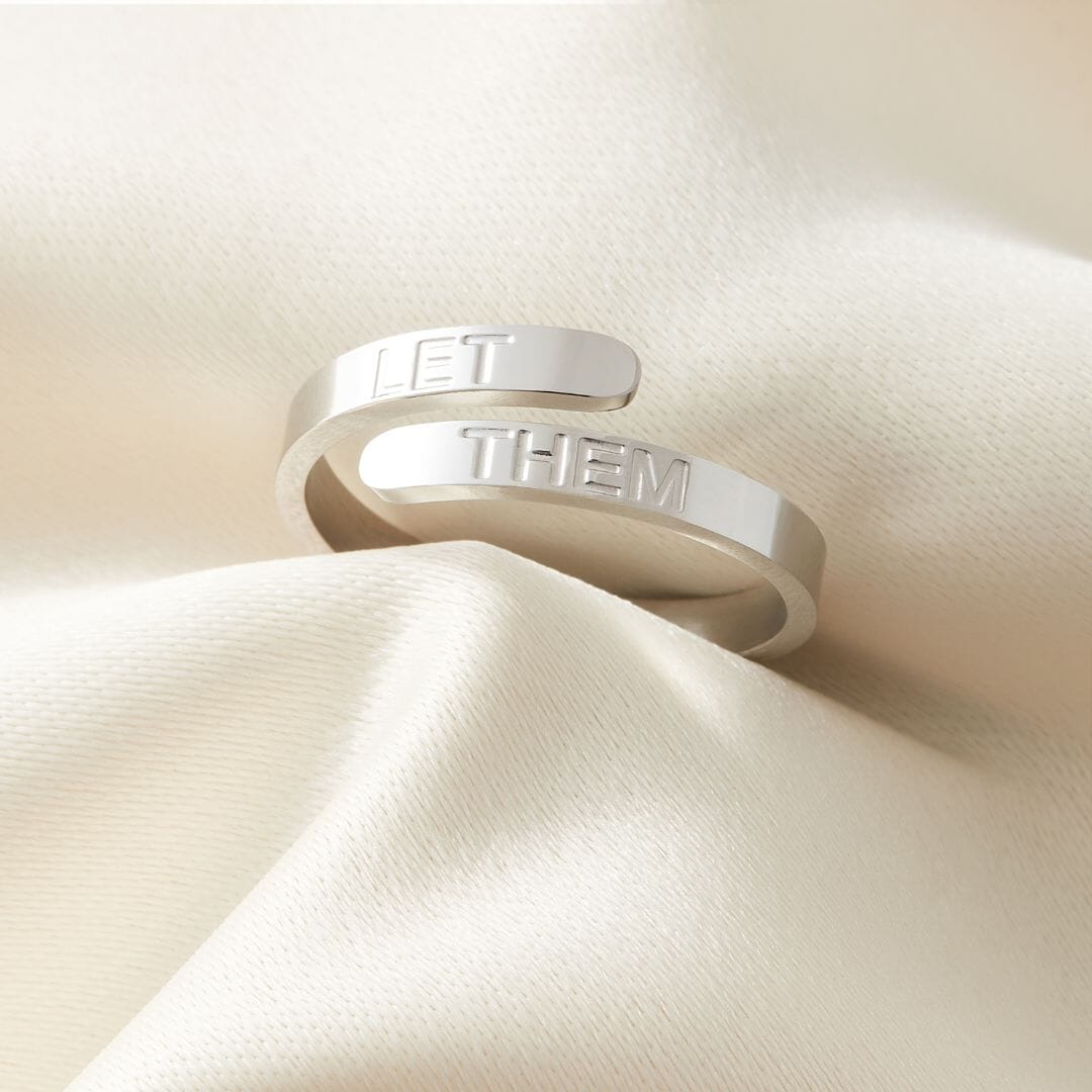 'Let Them' Affirmation Ring Silver - Soul Analyse