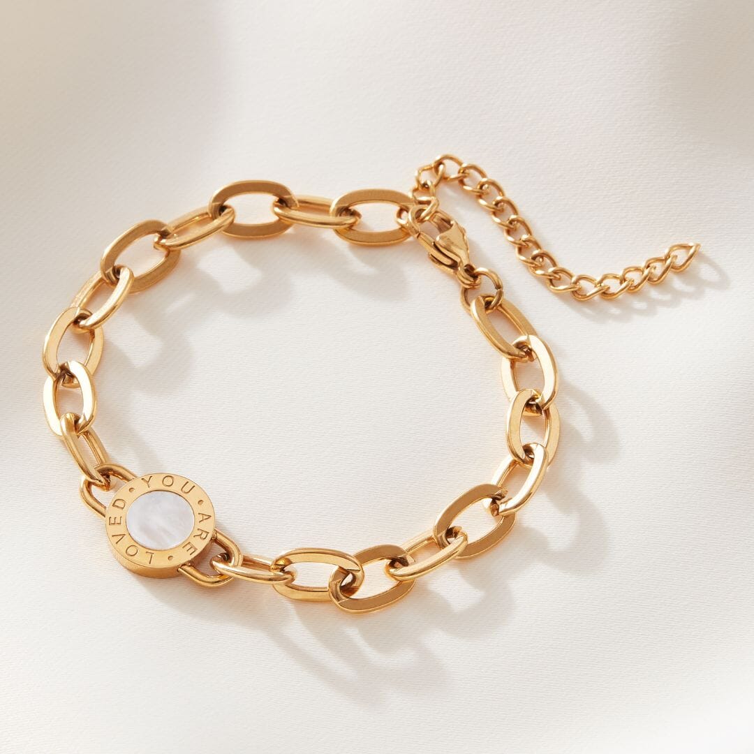 'You Are Loved' Double-Sided Bracelet Gold - Soul Analyse